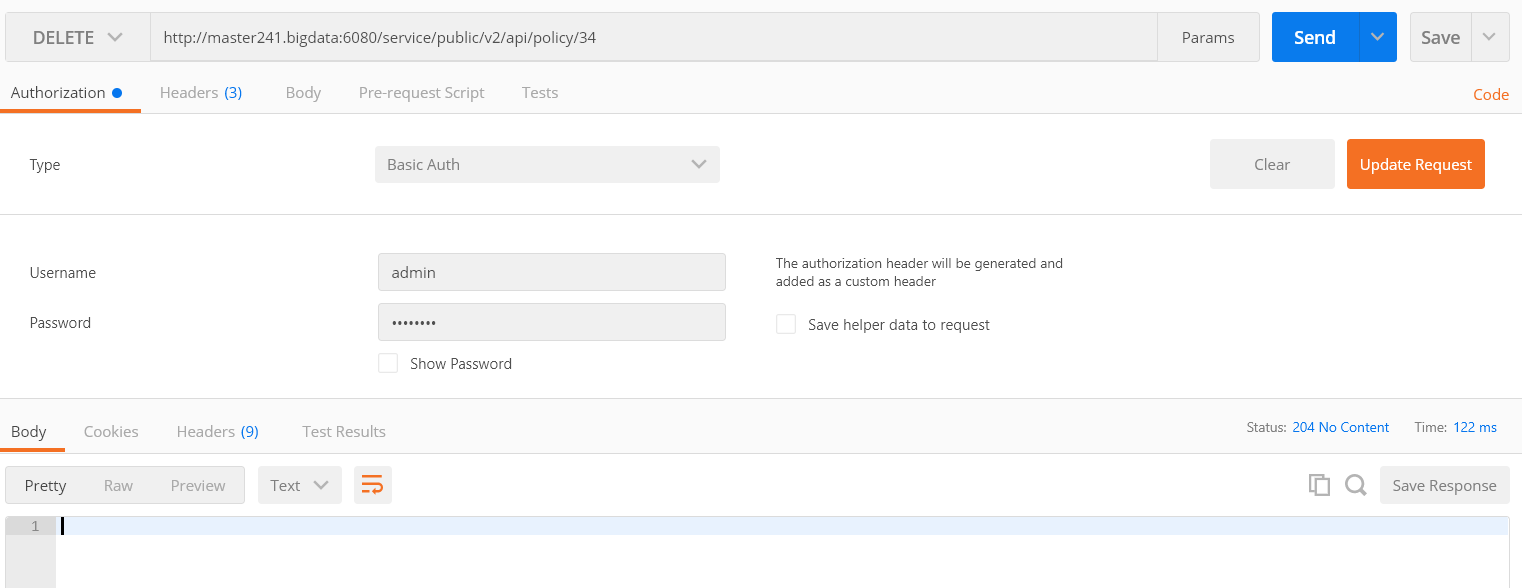 Apache Ranger Public REST APIs-Server-Policy使用Postman测试_apache ranger api-CSDN博客