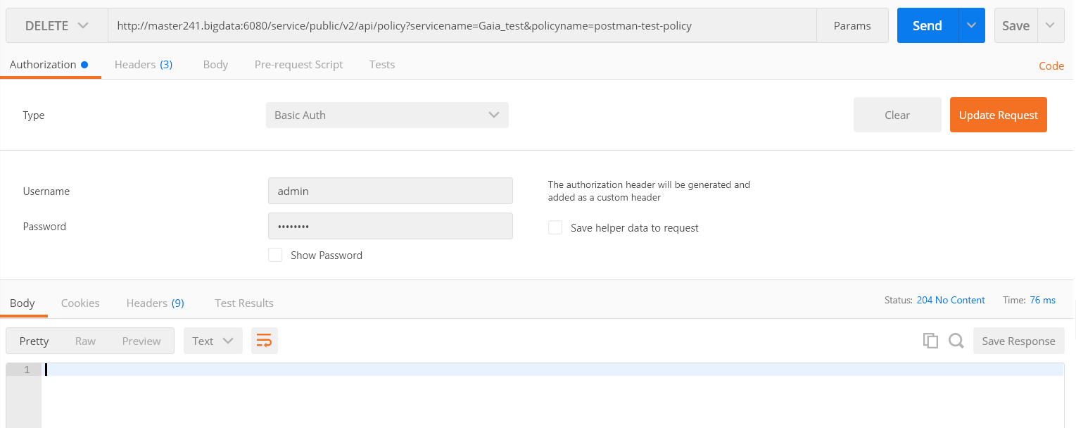 Apache Ranger Public REST APIs-Server-Policy使用Postman测试_apache ranger api-CSDN博客