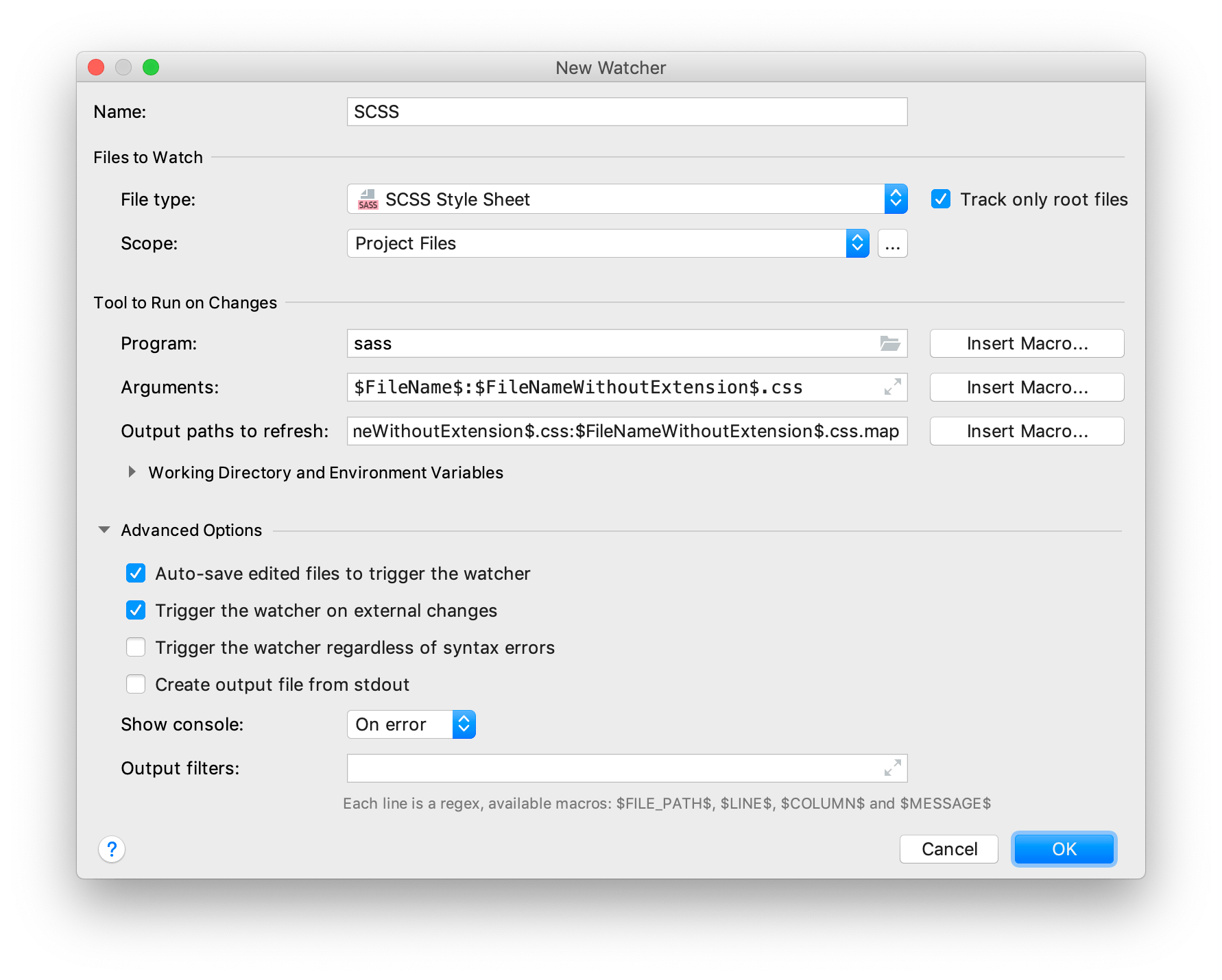 phpstorm webstorm idea 安装 scss sass file watcher_phpstorm scss watcher-CSDN博客