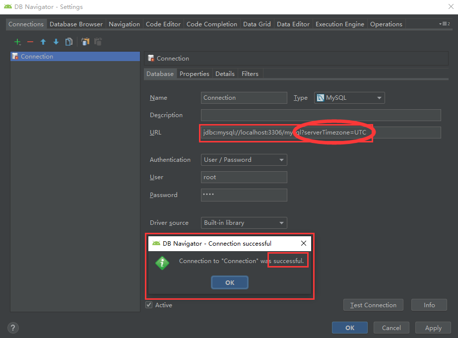 【已解决】Android Studio中Database Navigator插件连接mysql建立失败：时区问题_android studio ...