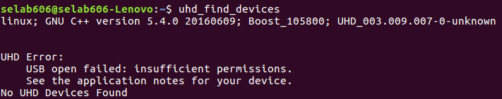 USB权限不足，uhd_find_devices USB open failed: insufficient permissions_usb open failed: insufficient ...