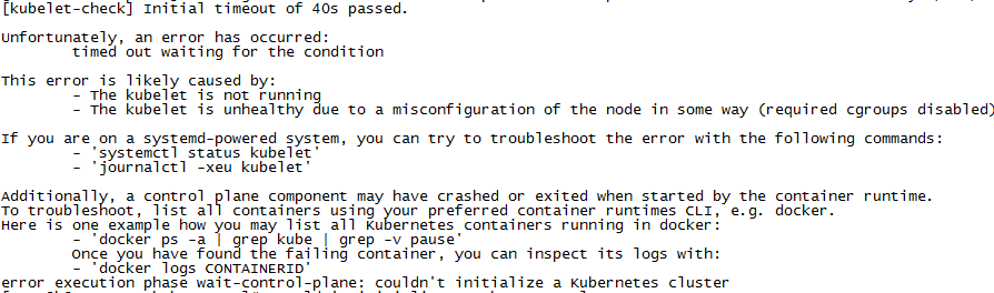 Kubernetes K8s 初始化失败问题 The Kubelet Is Not Running Csdn博客