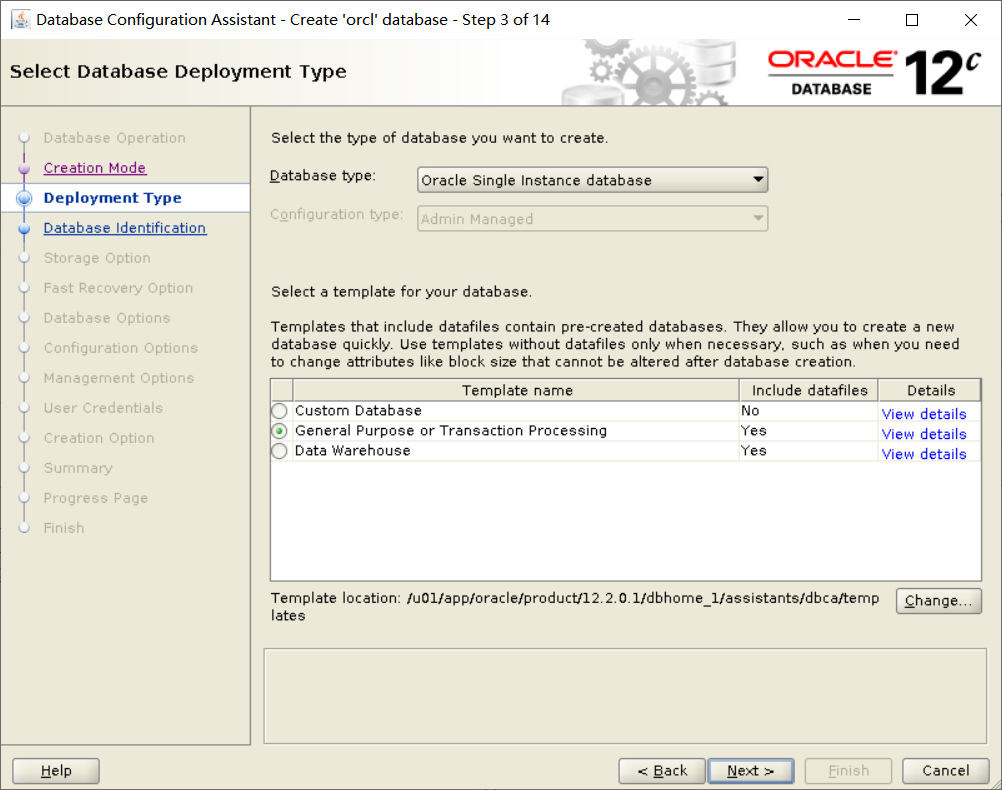 使用DBCA图形界面创建数据库_oracle dbca 图形-CSDN博客
