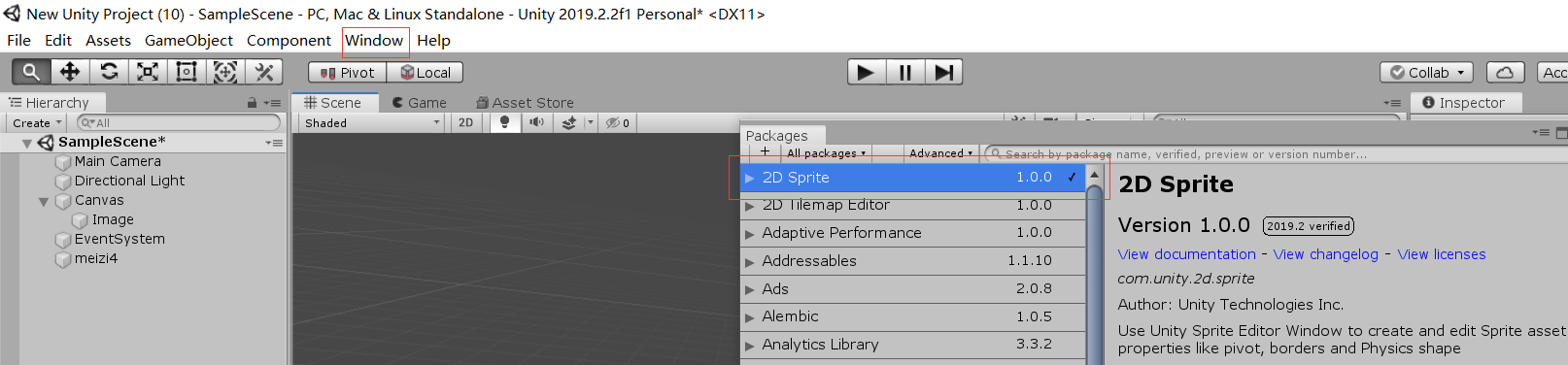 使用sprite editor 时出现no sprite editorwindow registered please download 2d sprite错误-CSDN博客