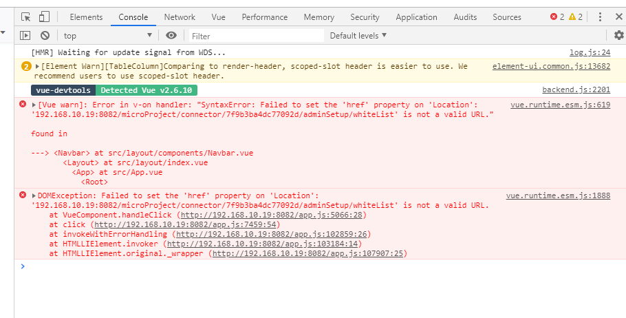 Error in v-on handler: "SyntaxError: Failed to set the 'href' property on 'Location':解决方案_failed ...