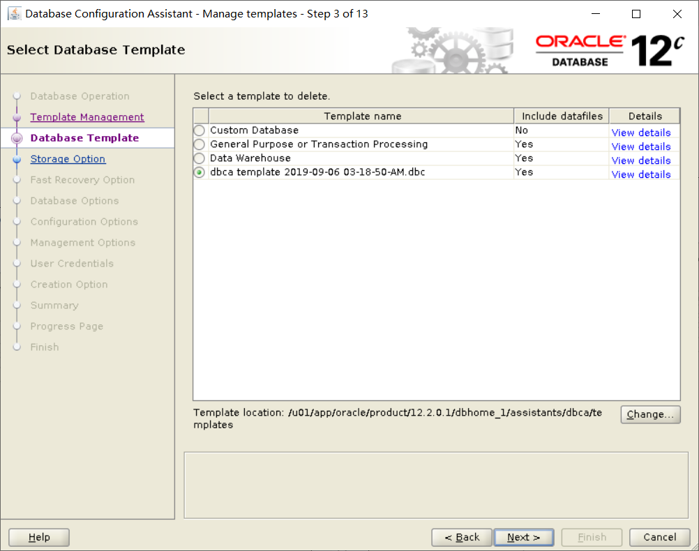 通过DBCA管理Oracle数据库模板_如何把数据库模版加到oracle12c的dbca-CSDN博客
