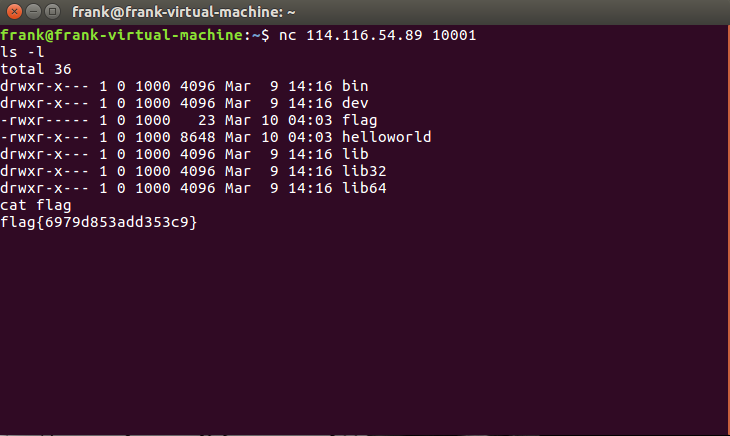 Bugkuctf Pwn题第一弹 Csdn博客