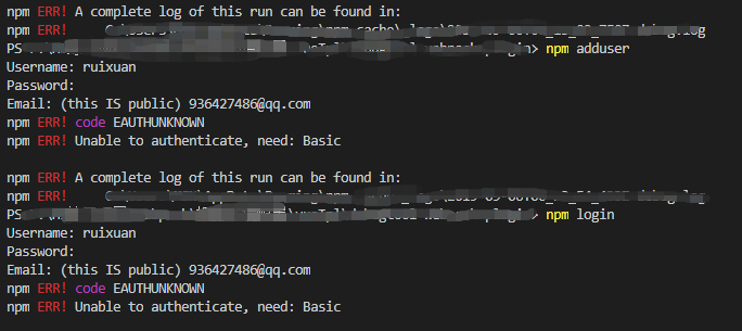 npm注册或登录报Unable to authenticate,need:Basic错误的原因_注册npm账号验证失败-CSDN博客