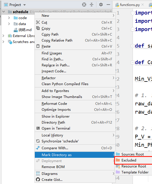 在Pycharm中恢复被exclude的项目（pycharm source root）_pycharm中mark directory as excluded之后怎么还原-CSDN博客