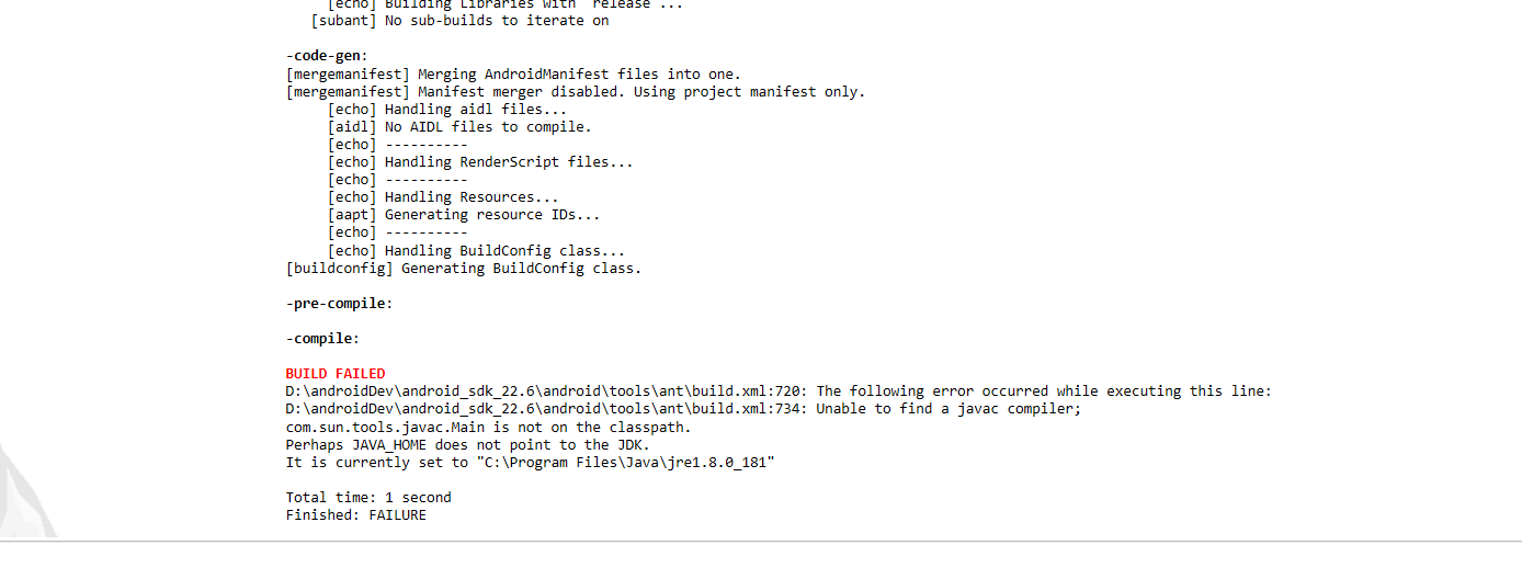 解决Ant编译com.sun.tools.javac.Main is not on the classpath.Perhaps JAVA_HOME does not point to the ...