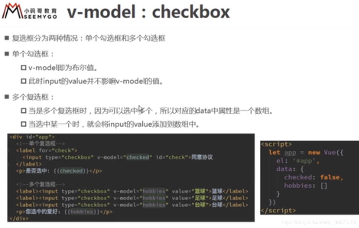 Vue学习(7)—表单数据双向绑定v Modelvuejava数据表双向绑定 Csdn博客