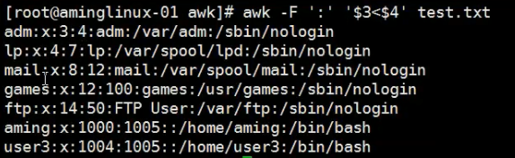 shell-20-awk 若干判断手段，NR 行号, NF行总段数， = 和 ==_shell awk nf-CSDN博客