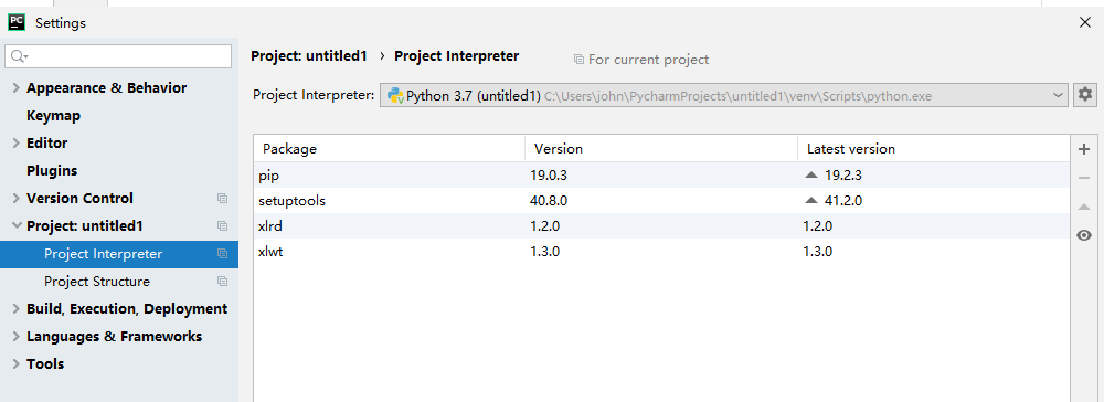 在PyCharm中执行import xlrd调用xlrd模块出现 ModuleNotFoundError: No module named ‘xlrd‘ 提示的解决办法_no module ...