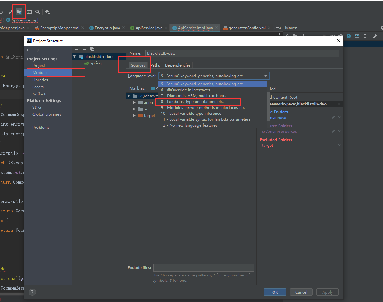 idea出现Undo Set language level to 6 - @Override in interfaces?_set language level to 7-CSDN博客
