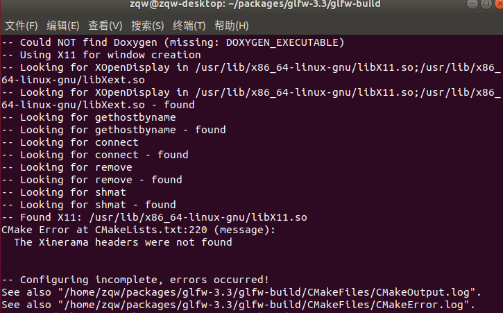 Ubuntu18.04安装glfw3.3_ubuntu安装no package 'glfw3' found-CSDN博客