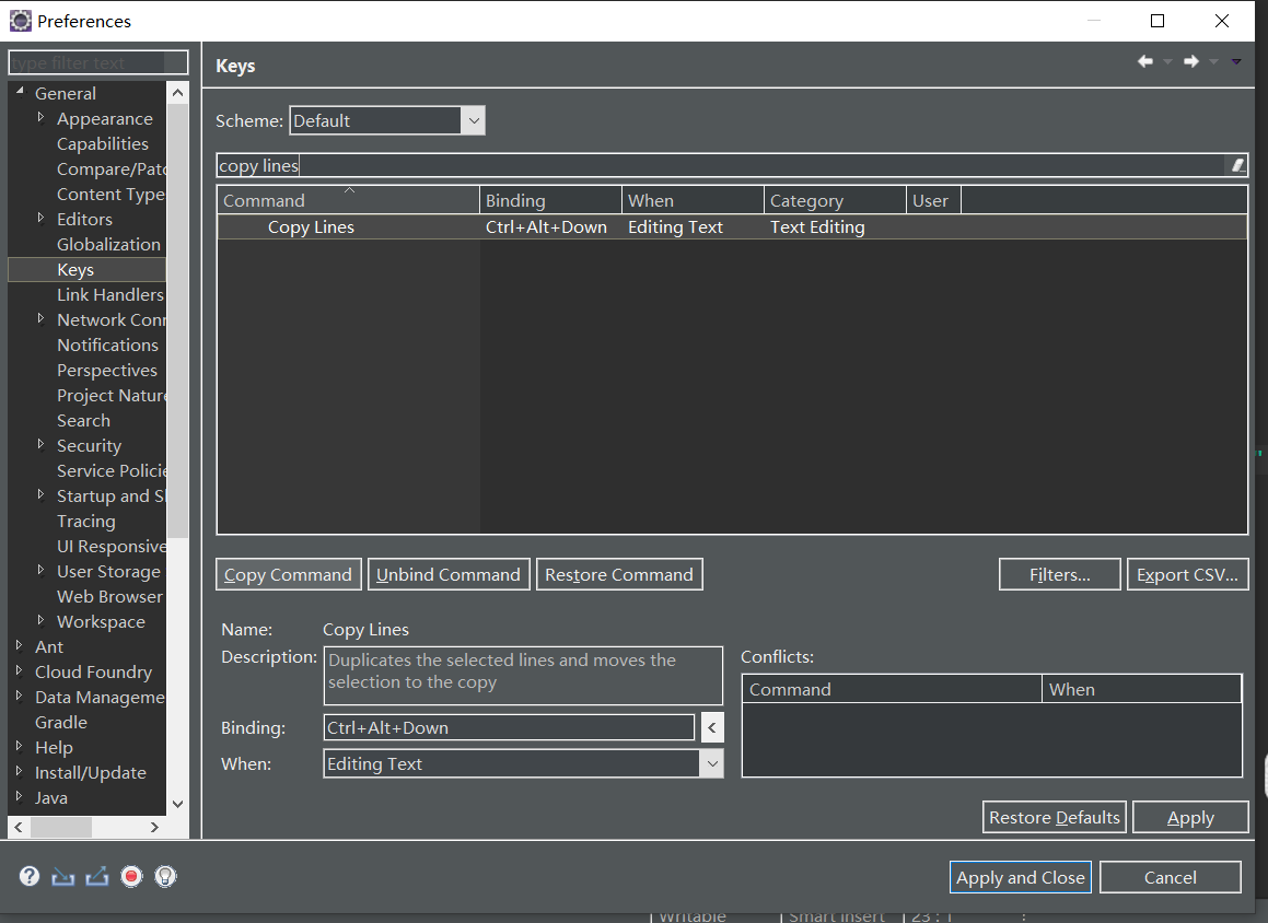 eclipse Ctrl+Alt+↓ 快捷键失效解决方法_ctrl+alt+向下键没反应-CSDN博客