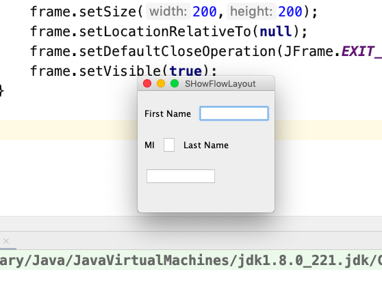 Java中利用Swing构建一个简单的窗口(三）——使用FlowLayout布局_java swing 工具箱布局-CSDN博客