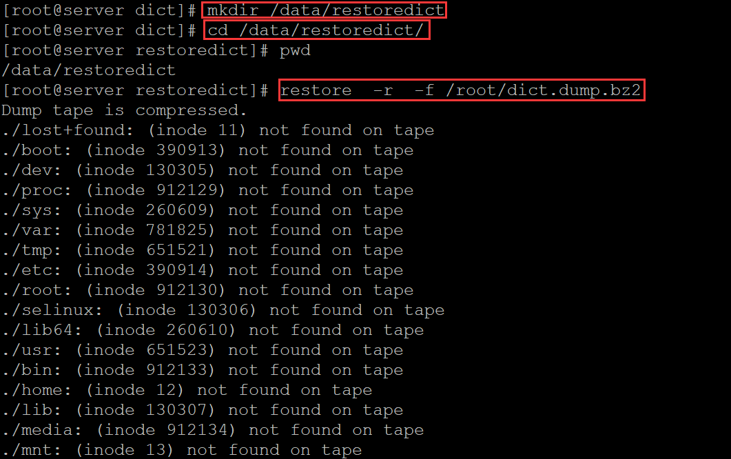 Linux备份还原数据（ dump、restore）_linux dump restore-CSDN博客