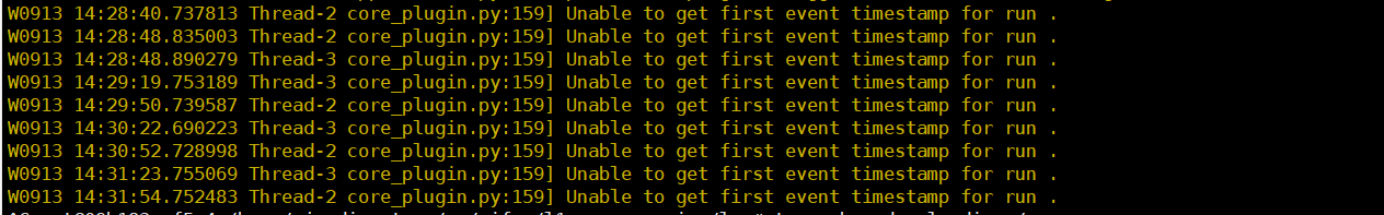 tensorboard运行错误 WARNING: tensorflow:Unable to get first event timestamp for run_unable to get ...
