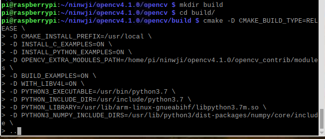 树莓派4的opencv4.1.0--python3.7的开发环境安装_树莓派cm4 安装 python3.7-CSDN博客