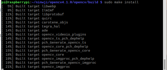 树莓派4的opencv4.1.0--python3.7的开发环境安装_树莓派cm4 安装 python3.7-CSDN博客