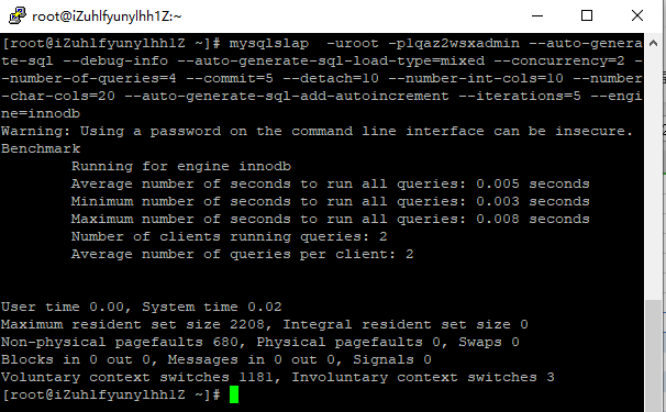 使用mysql 自带的mysqlslap （mysql仿真客户端）做“简单”的mysql性能测试、压力测试 Mysqlslap测试过程进程变化 Csdn博客