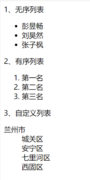 列表标签的分类及使用 Li标签种类 Csdn博客