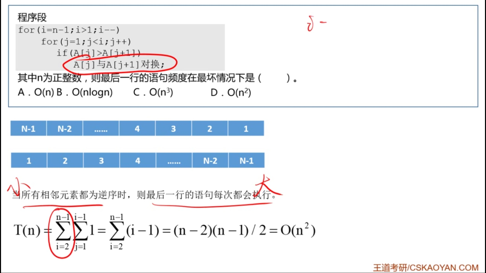 【数据结构】时间复杂度的计算有while和for条件的时间复杂度怎么算 Csdn博客 