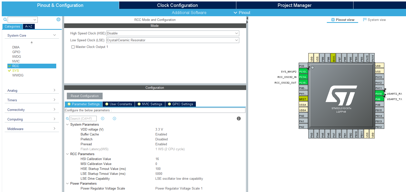 STM32L010C6Tx的睡眠 按键唤醒和RTC Alarm闹钟唤醒_stm32l010时钟树-CSDN博客