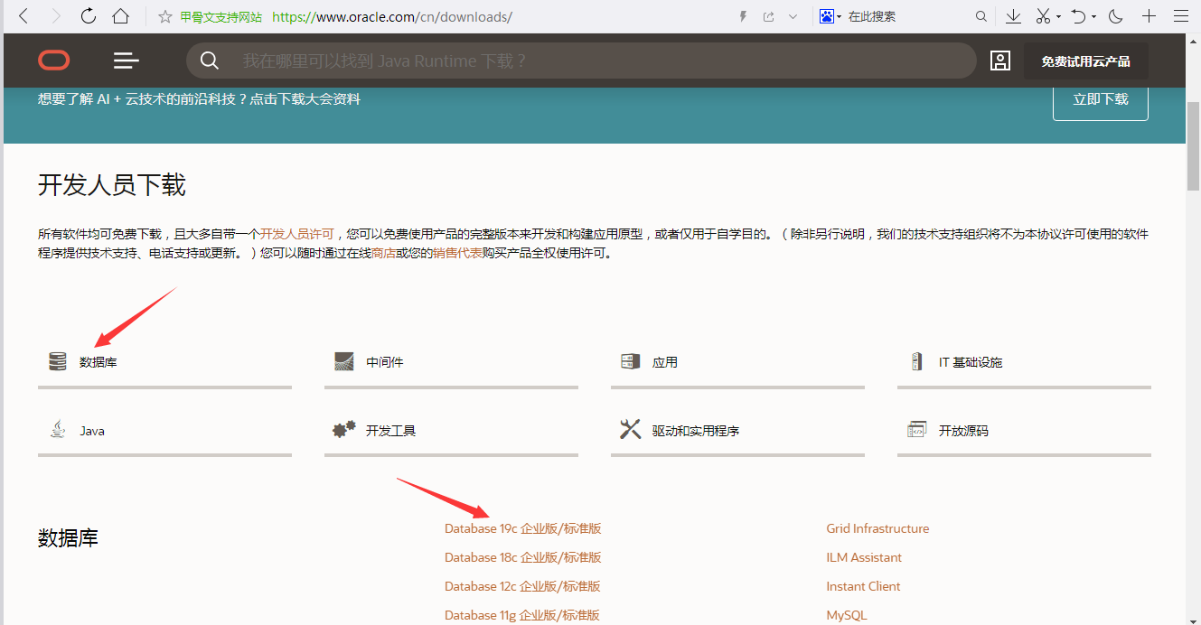 从官网下载Oracle数据库---Oracle官网界面介绍_oracle数据库下载官网-CSDN博客
