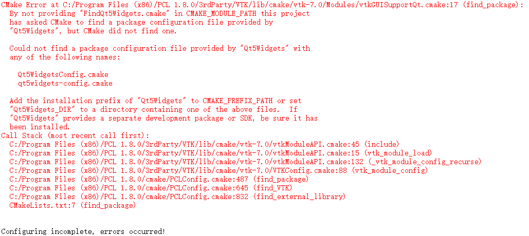 使用cmake生成PCL项目时报错解决方法_pcl", but cmake did not find one.-CSDN博客