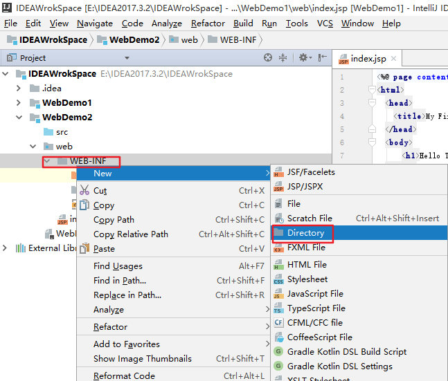 IDEA2017创建web项目没有WEB-INF文件_idea中web项目webinf中无内容-CSDN博客