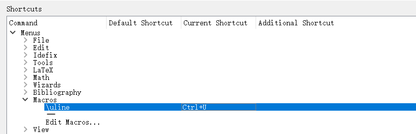 [LaTeX] TeXStudio 自定义新的快捷键 （新指令，需要用到Macro）_texstudio macros-CSDN博客