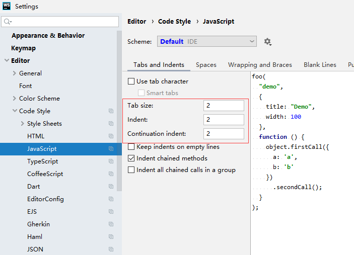 webstorm调整html,js代码换行缩进值_javascript 换行之后缩进不对-CSDN博客