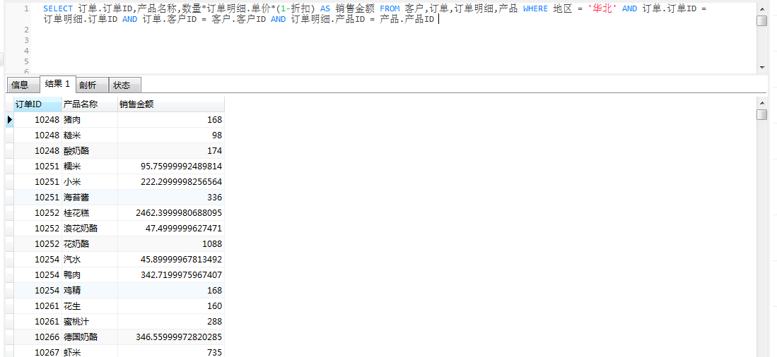 第一部分sql查询语句学习查询1996年7月份客户采购的信息sql Csdn博客 