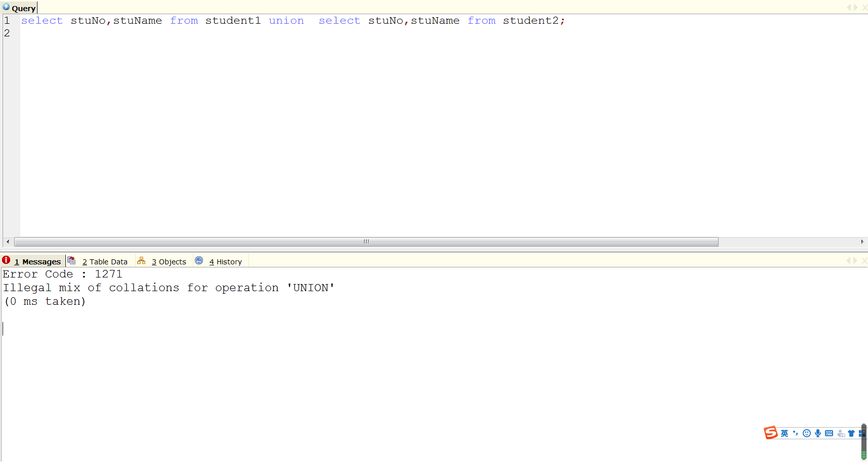 MySQL SQL error: #1271 - Illegal mix of collations for operation 'UNION'-CSDN博客