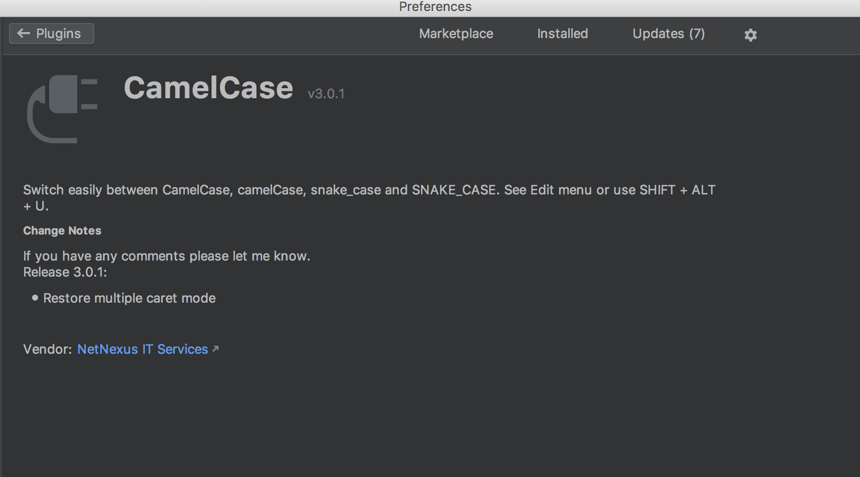 CamelCase plugin，使用快捷键转换驼峰、下划线等命名规则_camelcaseplugin-CSDN博客