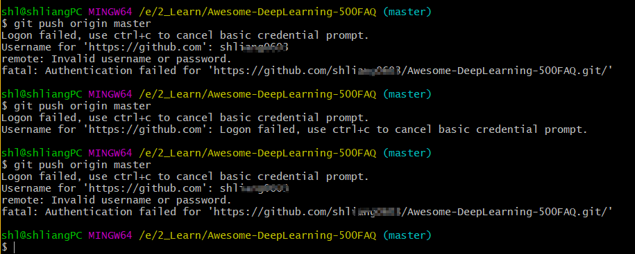 Logon failed, use ctrl+c to cancel basic credential prompt. 错误-CSDN博客