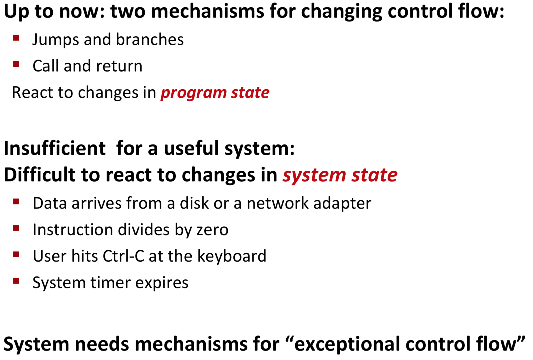 CMU 15-213 Introduction to Computer Systems学习笔记(13) Exceptional Control Flow: Exceptions and ...