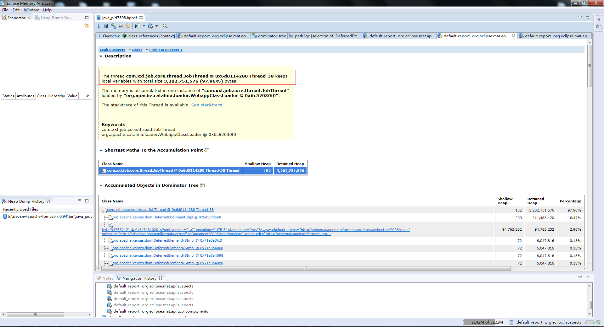使用JProfiler和MAT打开内存超大的hprof文件时报错的解决方案_jprofiler.vmoptions-CSDN博客
