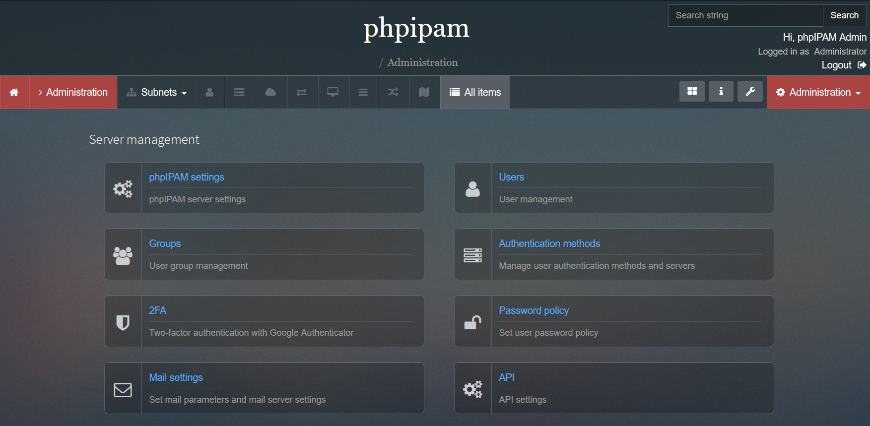 phpipam使用-docker部署-CSDN博客