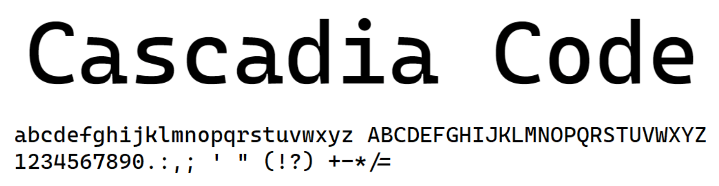微软新字体Cascadia Code安装_cascadia code 安装-CSDN博客