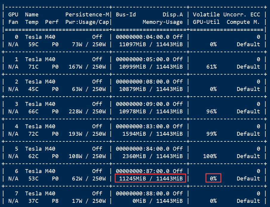 `nvidia-smi`查看GPU状态，显示0%利用率却只有十几M显存可用？_volatile gpu-util-CSDN博客