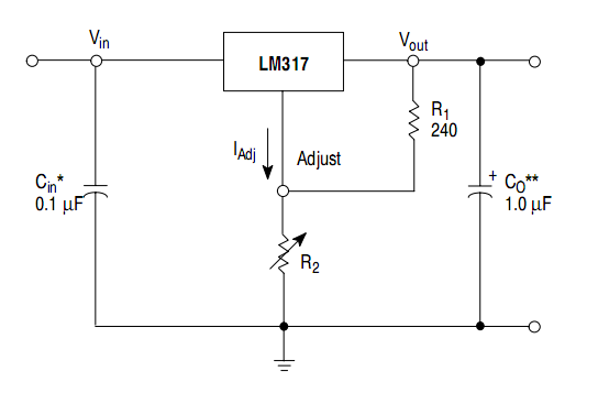 LM317的调压电阻的选择_lm317电阻取值-CSDN博客