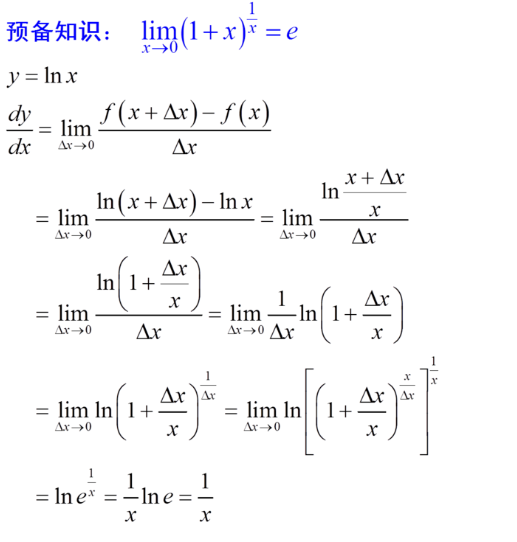 证明lnx的导数等于1/x-CSDN博客