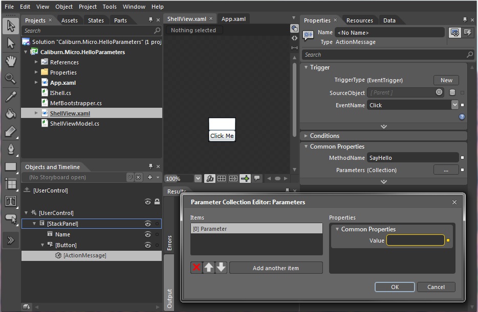 动作 - Caliburn.Micro 文档系列_cal:bind.modelwithoutcontex-CSDN博客
