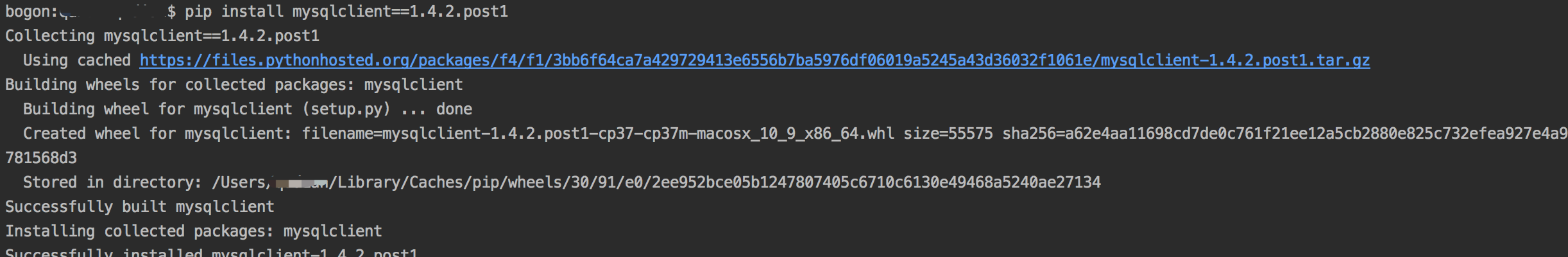 安装mysqlclient 1 4 2 Post1报错：python Setup Py Egg Info Check The Logs For Full Command Output Csdn博客