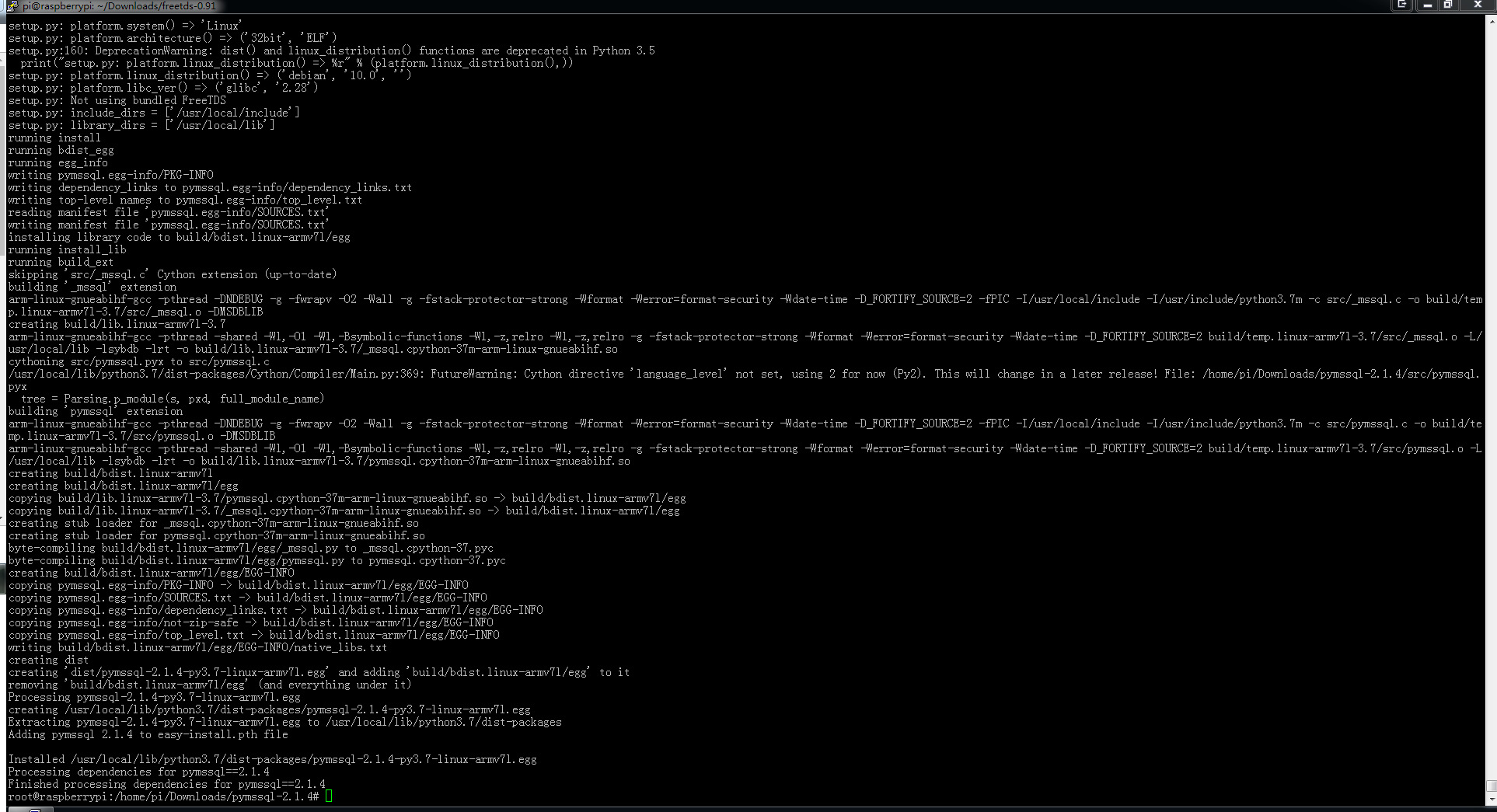 在树莓派（debian系统）上安装python软件包pymssqldebian系统中pymysql Csdn博客 