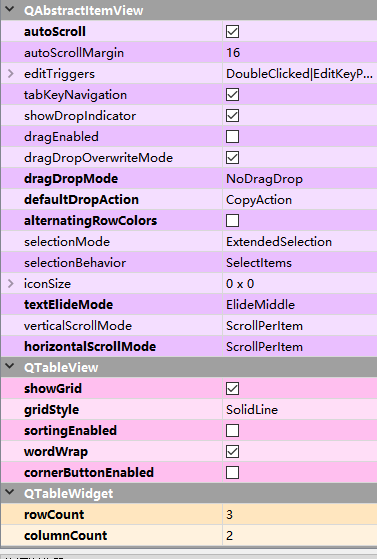 Qt6数据表格 Qtablewidget 属性编辑器属性含义qtablewidget Sizeadjustpolicy Csdn博客 