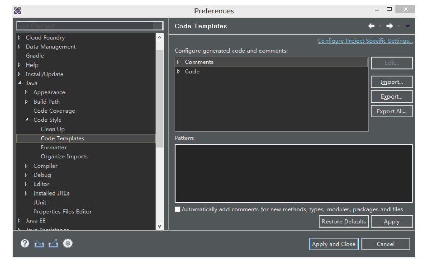 Eclipse 注释模板的说明及设置(超详细)_eclipse template 注释-CSDN博客